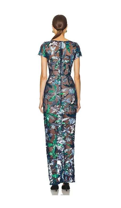 BRONX BANCO Zinna Embroidered Gown