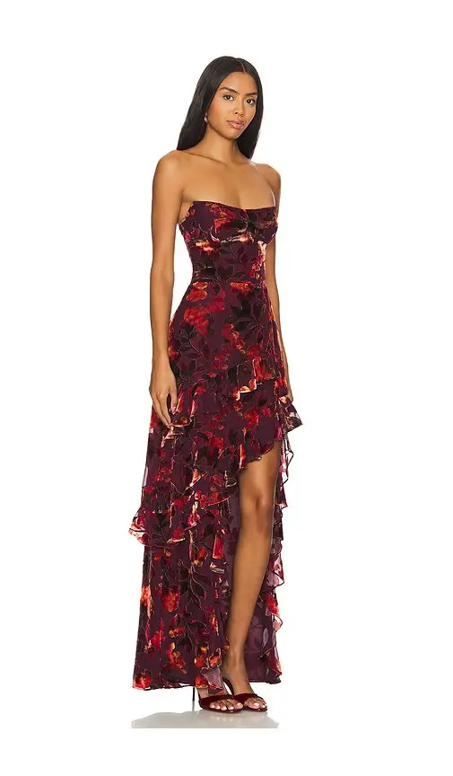 Amanda Uprichard Magnolia Maxi Dress - Sorrel Burnout