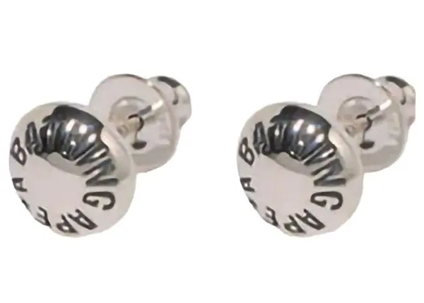 BAPE A Bathing Ape Button Earrings - Silver