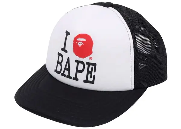 BAPE I Love Mesh Cap - Black