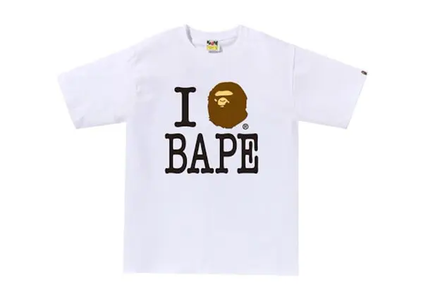 A BATHING APE I Love Tee Shirt - White