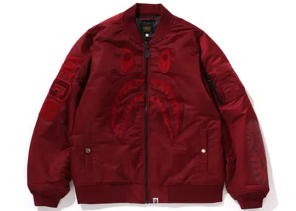 A BATHING APE Shark Ma1 Jacket - Red