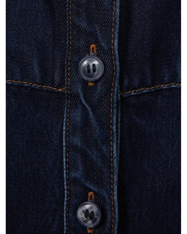 REISS Lyle Denim Midi Dress