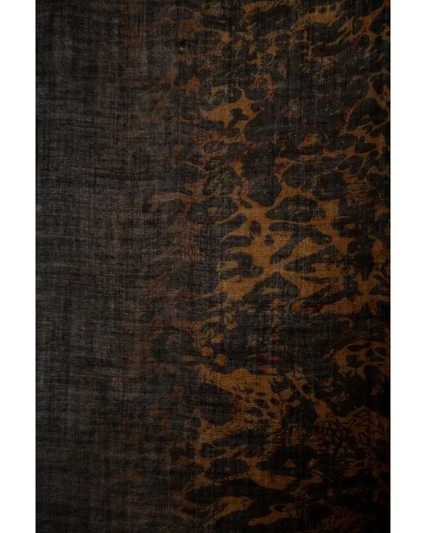 Zadig&Voltaire Judy Leopard Print Wool Scarf - Latte