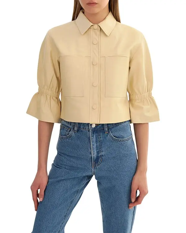 LAMARQUE Carolina Leather Jacket - Butter