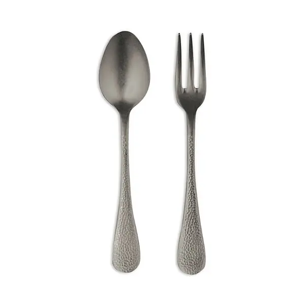 MEPRA 2 Piece Textured Silver Serving Set - Gray