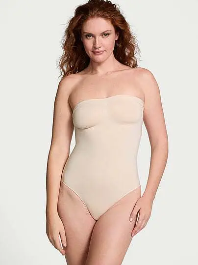 Victoria's Secret Shapewear Victoria Seamlessshaping™ Strapless Bodysuit - Beige