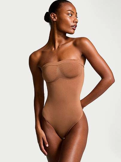 Victoria's Secret Shapewear Victoria Seamlessshaping™ Strapless Bodysuit - Brown