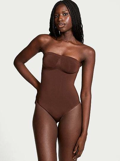 Victoria's Secret Shapewear Victoria Seamlessshaping™ Strapless Bodysuit - Brown