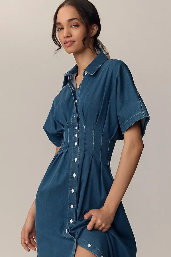 tobie denim dress Were taking the Tobie dress and styling it 5 ways there isnt a bad print  in this one Im telling you- a super flattering and versatile look for  wherever is on your agenda!, Comment MIX AND MATCH &