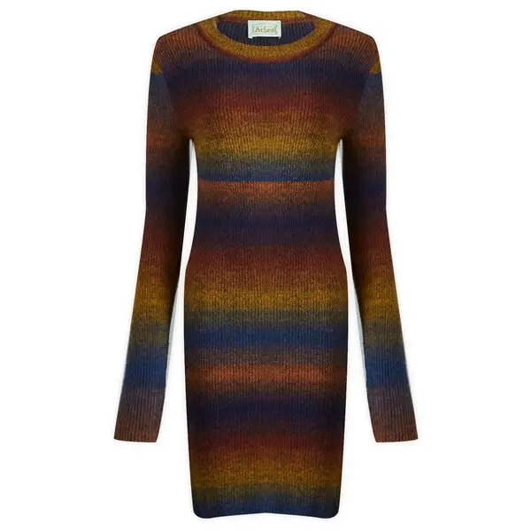 Aries Boucle Space Holey Knit Dress In Multi - 60% Off | Editorialist