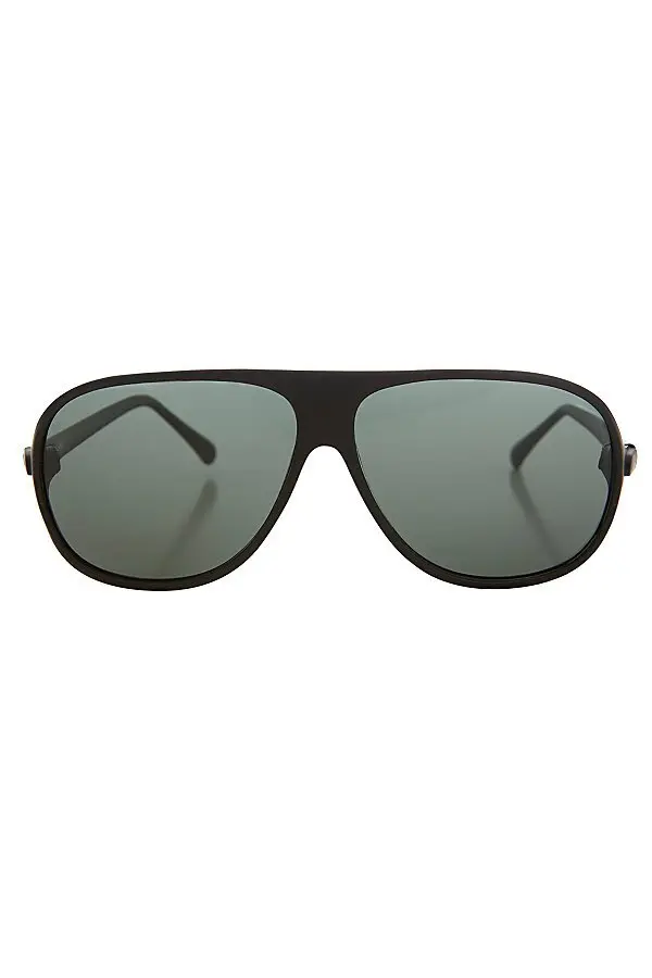 SUNGLASS MUSEUM Vintage Aviator Sunglasses - Black