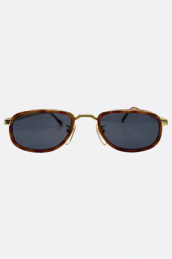 GIANT VINTAGE SUNGLASSES Giant Vintage Grover Small 90s Sunglasses - Gold/super Dark