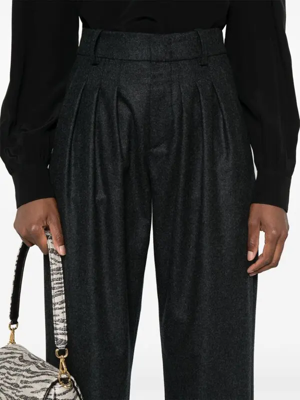 Isabel Marant Étoile Casile Flannel Trousers - Grey