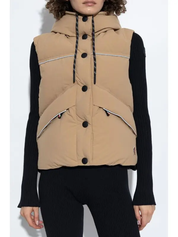 Moncler Arolla Hooded Gilet - Neutrals