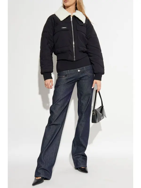 Coperni Logo-patch Faux-shearling Puffer Jacket