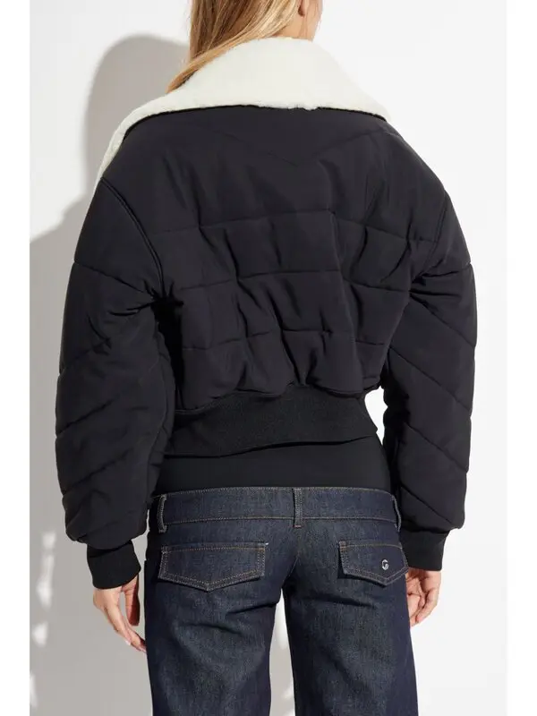 Coperni Logo-patch Faux-shearling Puffer Jacket