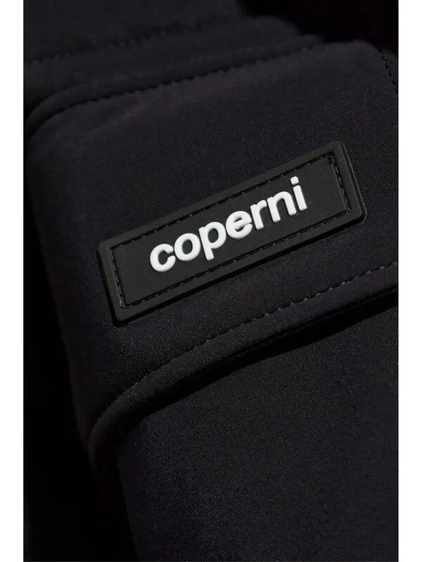 Coperni Logo-patch Faux-shearling Puffer Jacket