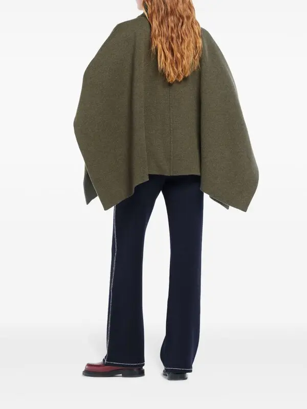 BARRIE Cashmere Blend Cape - Green