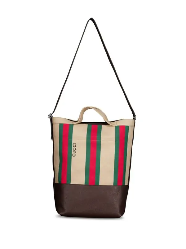 Gucci Large Web-stripe Tote Bag