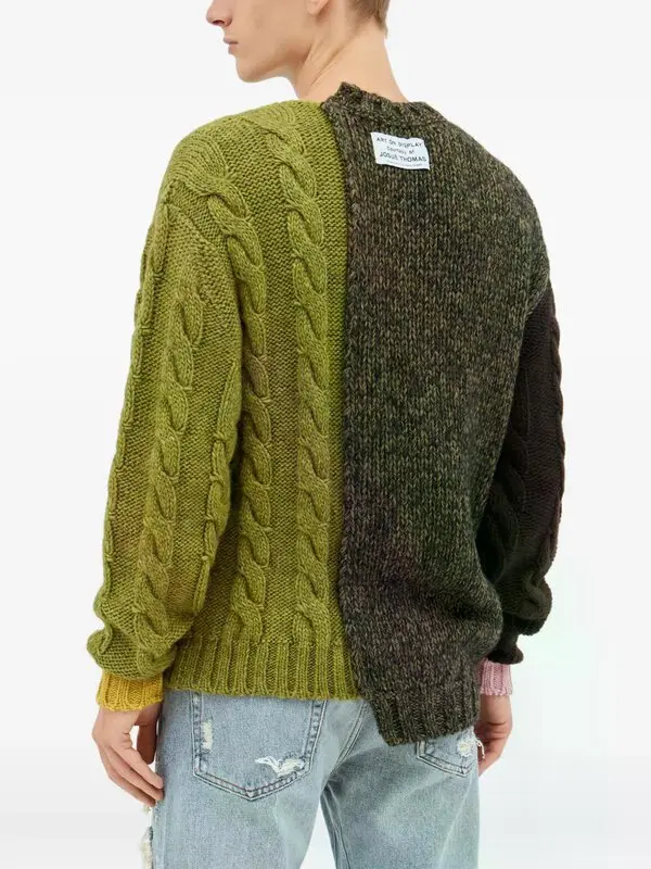 GALLERY DEPT. Colourblock Cable Knit Sweater