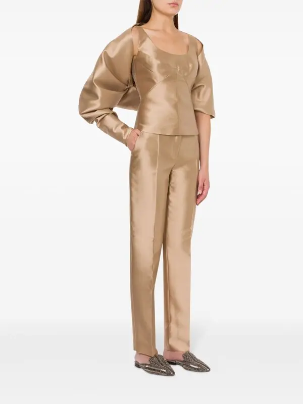 Alberta Ferretti Asymmetric Satin Jacket