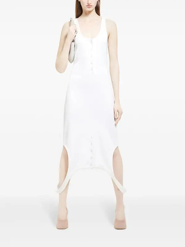 COURREGES Knitted Reversed Dress - White