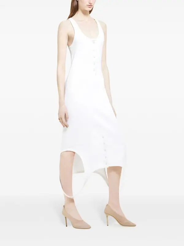 COURREGES Knitted Reversed Dress - White