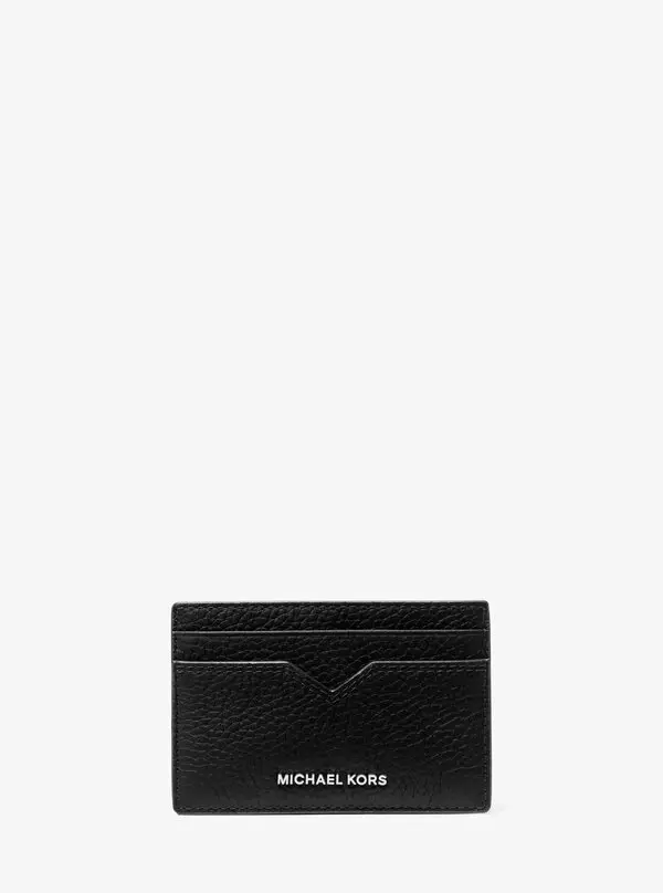 Michael Kors Hudson Pebbled Leather Card Case In By