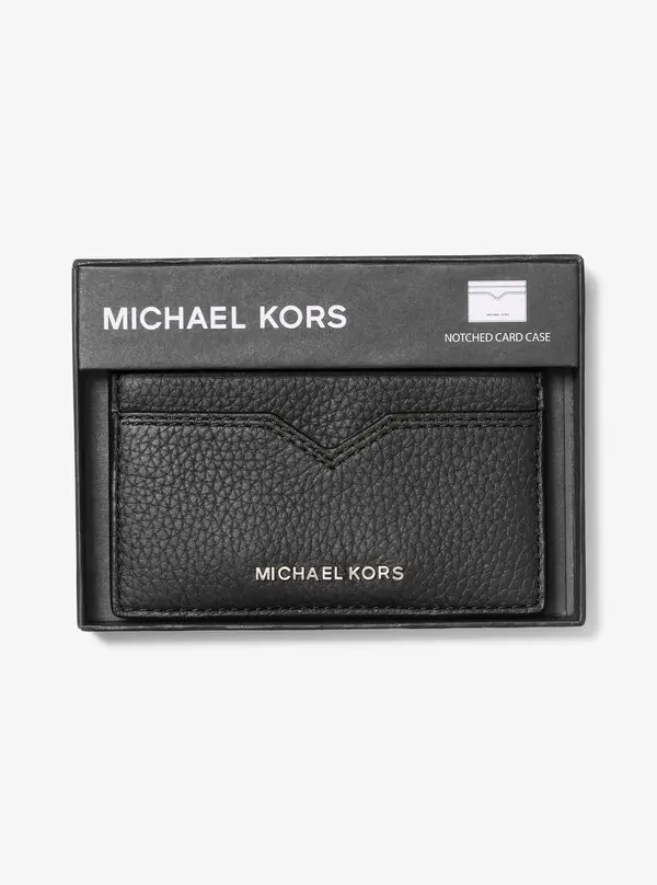 Michael Kors Hudson Pebbled Leather Card Case In By