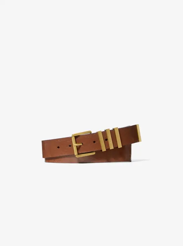 Michael Kors Darrington Crackled Belt - Brown