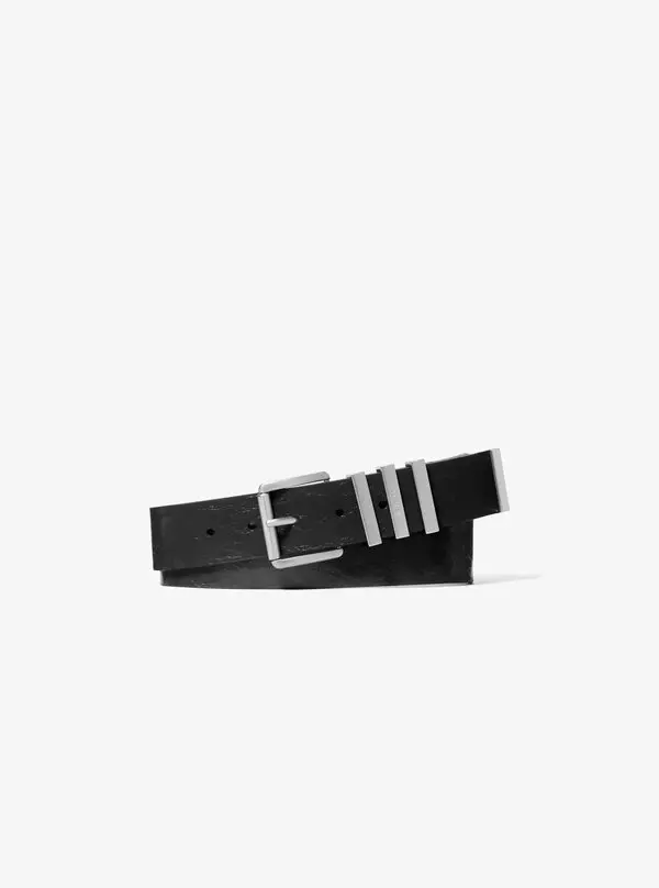 Michael Kors Darrington Crackled Belt - Silver