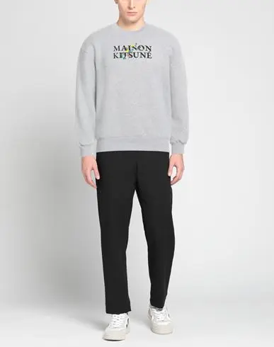Maison Kitsuné Crewneck Sweatshirt With Embroidered Logo - Grey