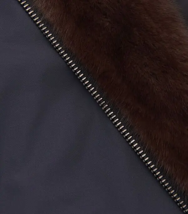 YVES SALOMON Long-haired Mink-lined Technical Jacket