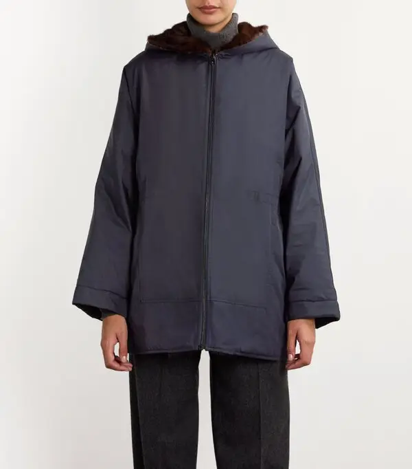 YVES SALOMON Long-haired Mink-lined Technical Jacket