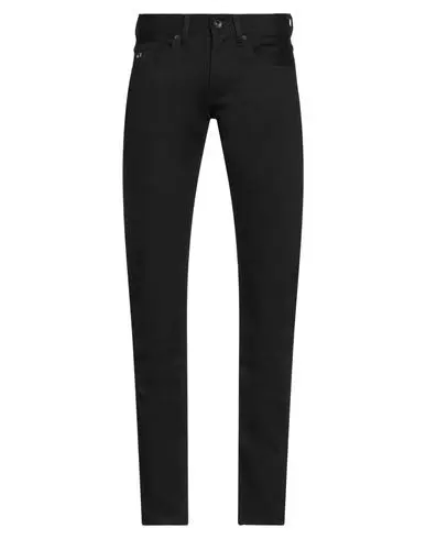Armani Exchange Straight-leg Jeans With Leather Trims