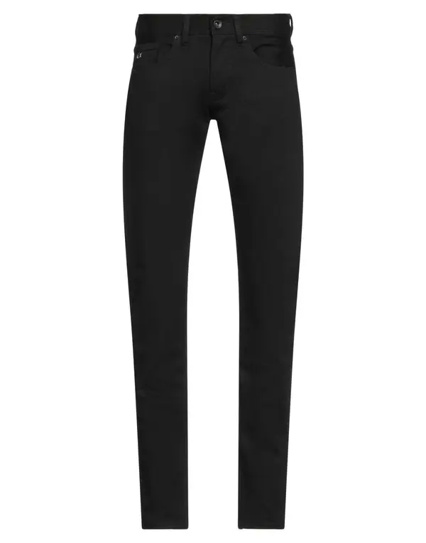 Armani Exchange Straight-leg Jeans With Leather Trims