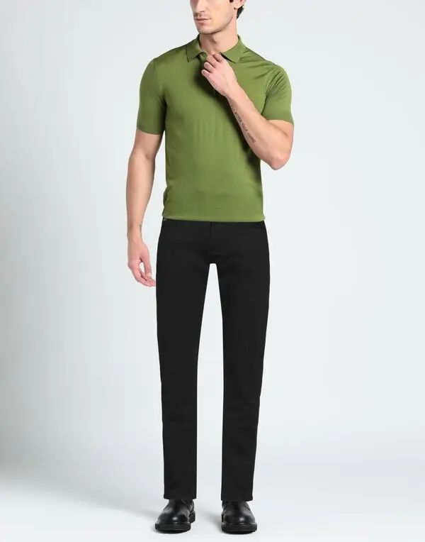 Armani Exchange Straight-leg Jeans With Leather Trims