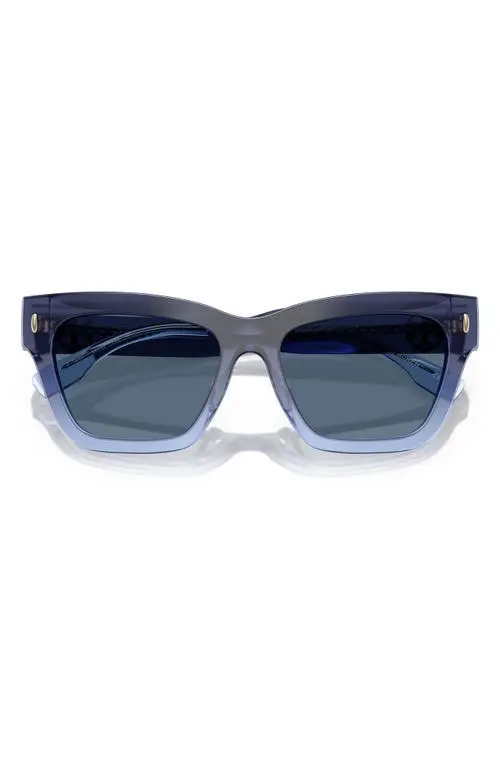 Tory Burch 54mm Polarized Cat-Eye Sunglasses - Dark Blue  display picture 3
