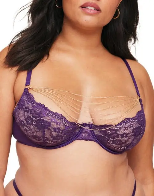 ADORE ME Elyza Unlined Demi Bra - Dark Purple