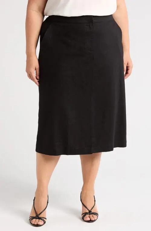 Universal Standard Wooster Linen Blend Pencil Skirt