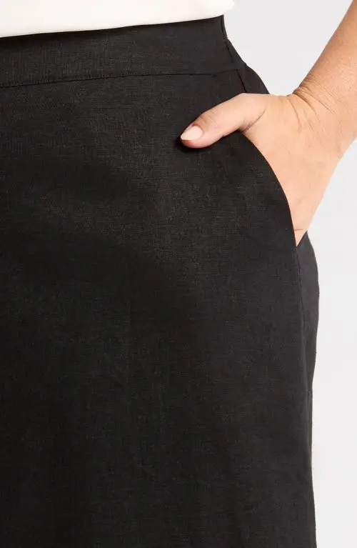 Universal Standard Wooster Linen Blend Pencil Skirt