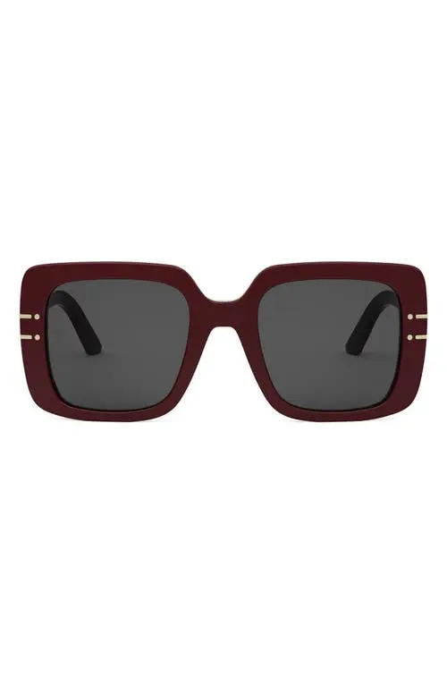 Dior Signature S11i Square Sunglasses - Bordeaux/ Other / Smoke