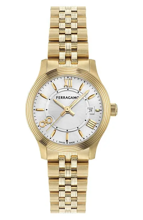 FERRAGAMO Duo Bracelet Watch - Ip Yellow Gold