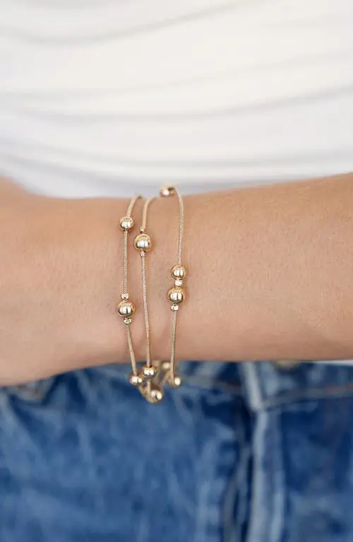 Ettika Bubble Layered Chain Bracelet