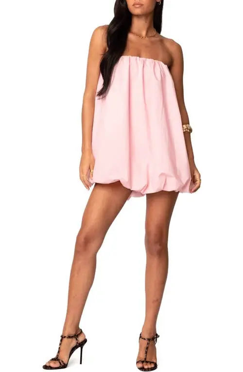 EDIKTED Strapless Bubble Hem Minidress