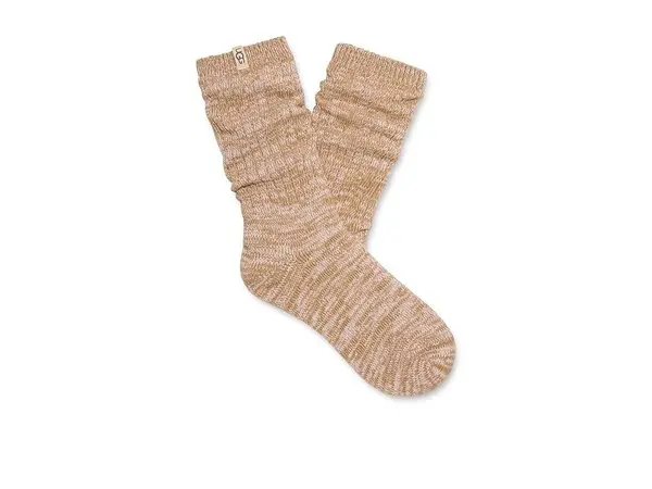 UGG Rib Knit Slouchy Crew Socks - Bone