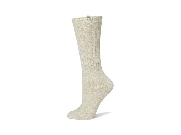 UGG Rib Knit Slouchy Crew Socks - Muted Brass