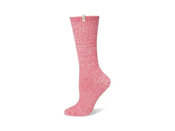 UGG Rib Knit Slouchy Crew Socks - Pink