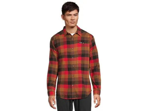 Columbia Cornell Woodstm Flannel Long Sleeve Shirt Clothing Black Backland Tartan - Multi